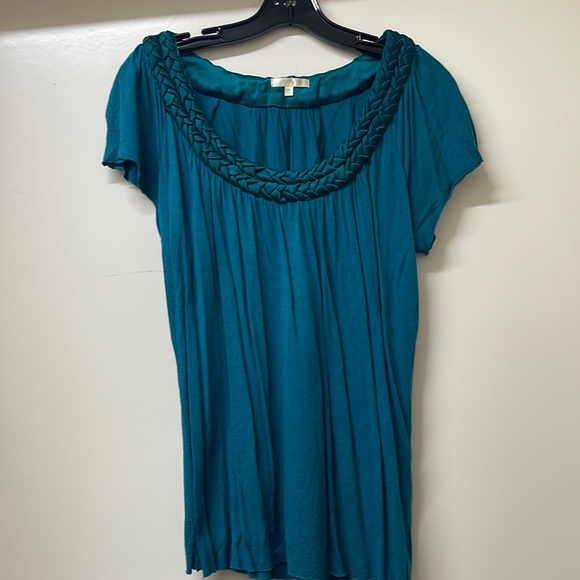 Matty M | Tops | Maddie M Cotton Top With Satin Braided Neckline And ...